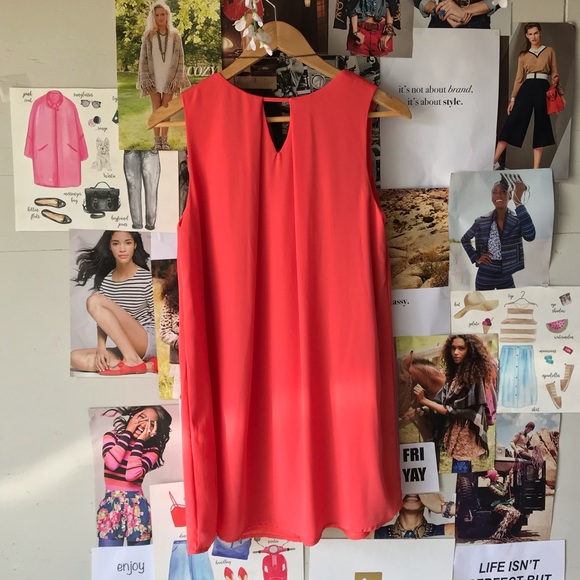 Dresses | Orange Chiffon Mini Dress | Poshmark